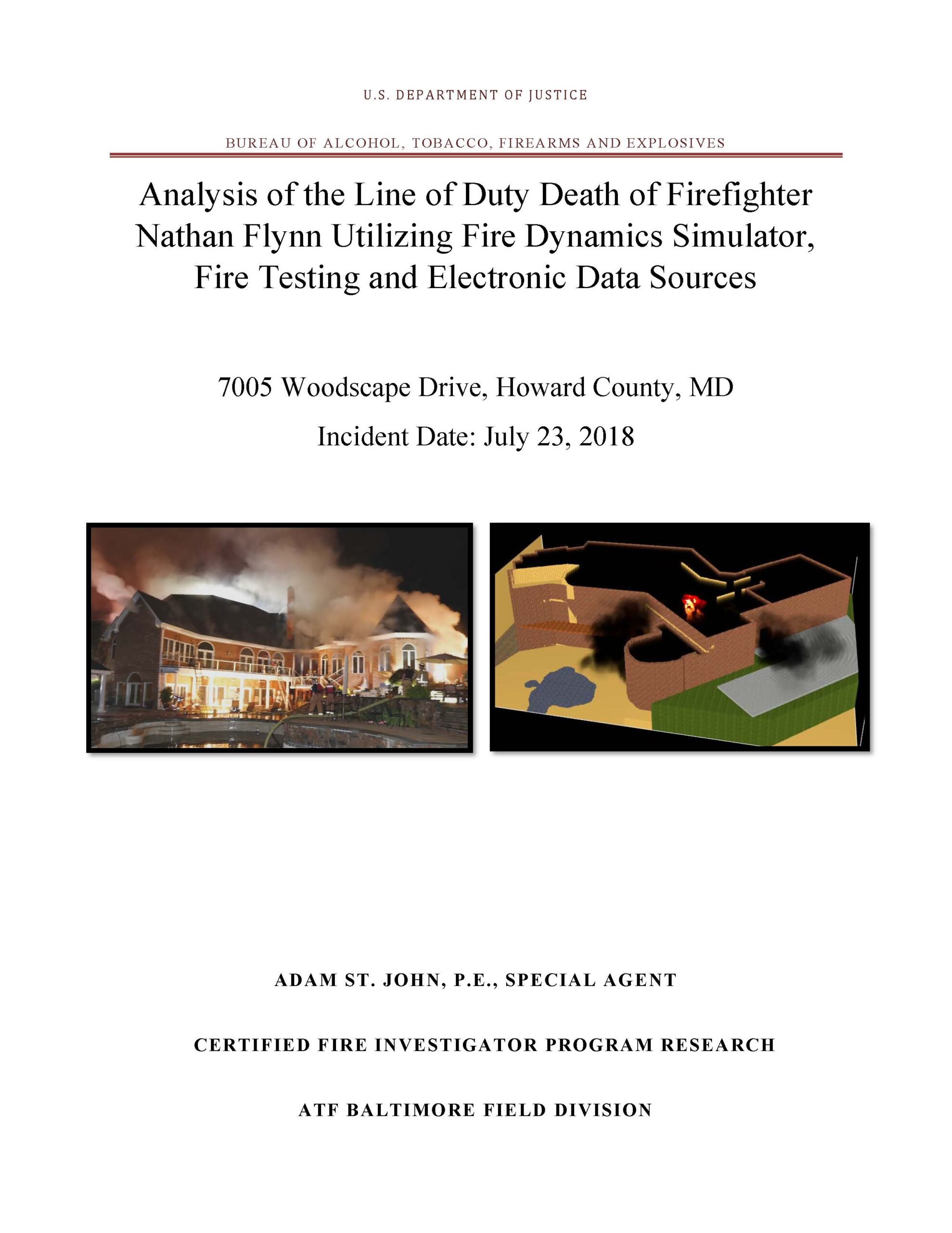 ATF Analysis of the Line of Duty Death of Firefighter Nathan Flynn ...