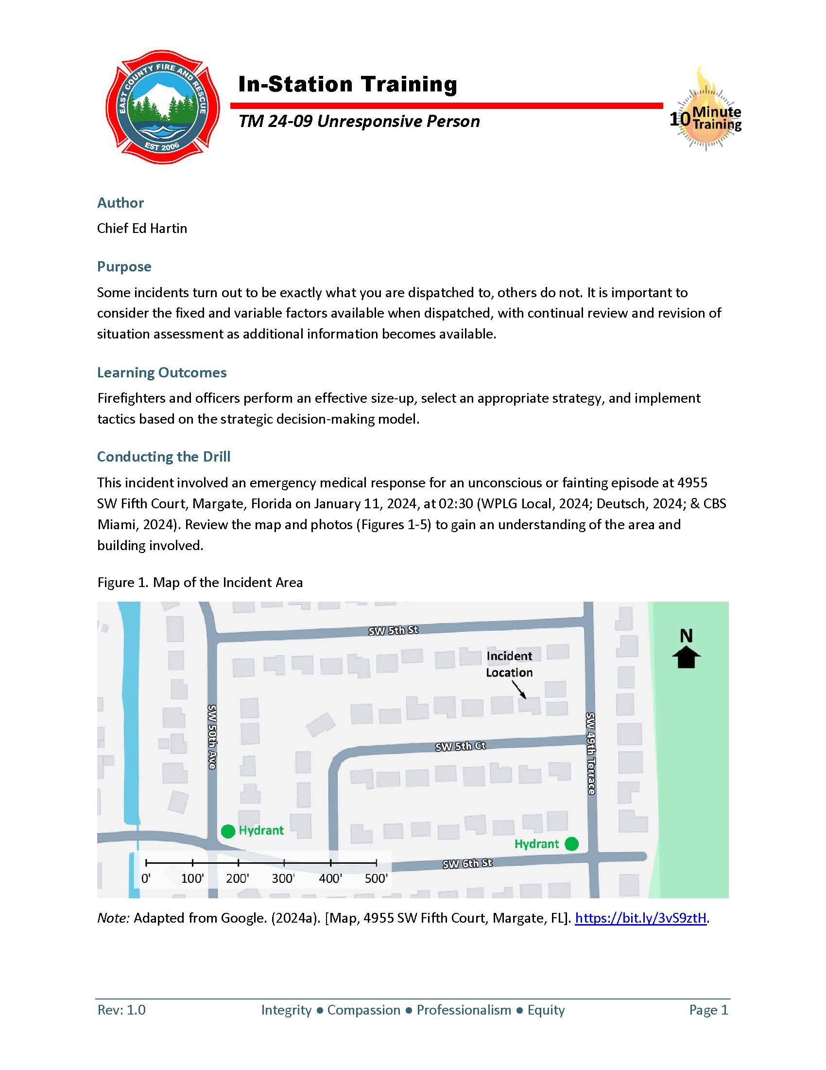 24-09 Unresponsive Person - 10-Minute Training Tactical Decision Game
