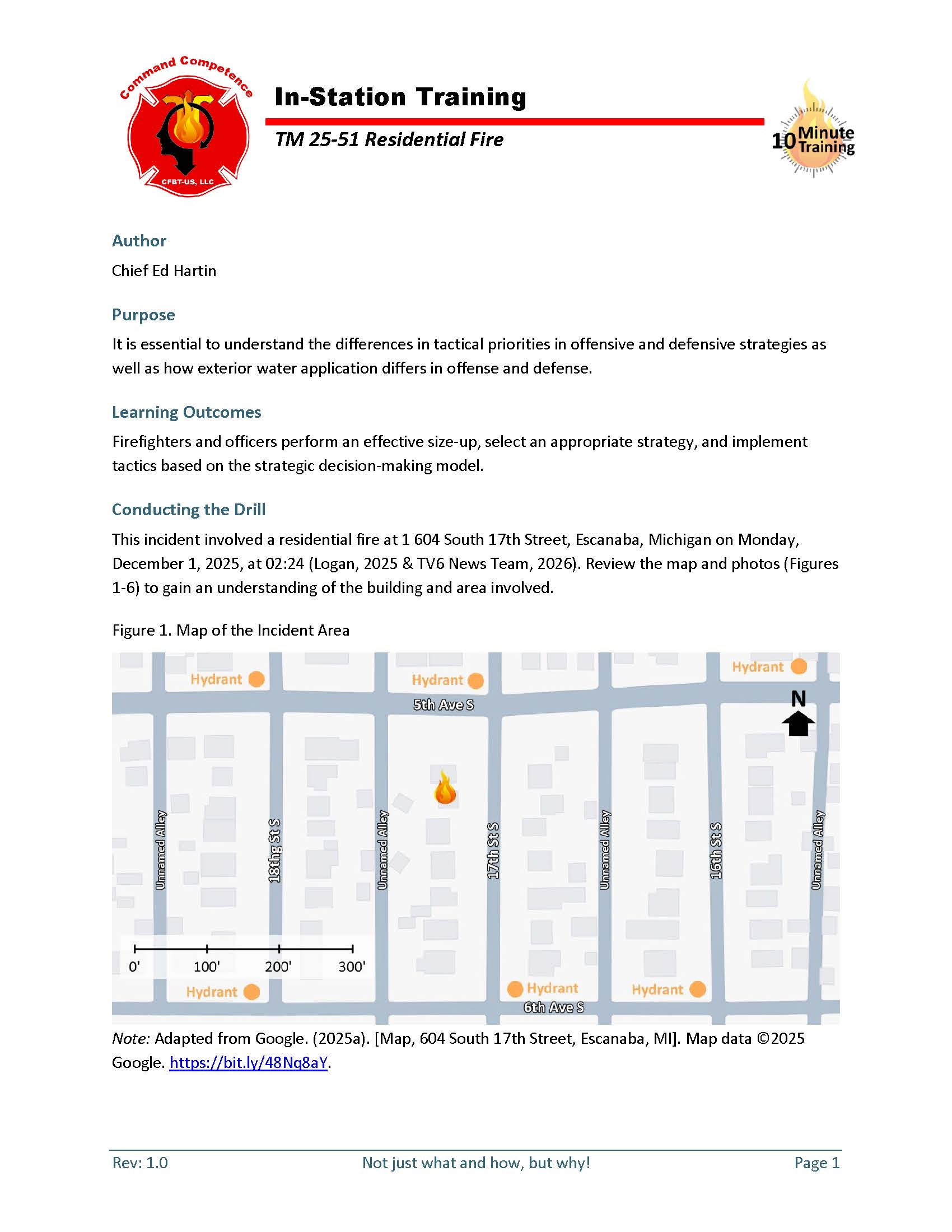 25-51 Residential Fire - 10-Minute Training Tactical Decision Game